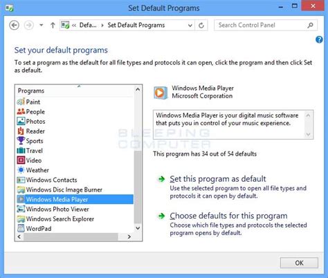How To Make Windows Media Player The Default Player For Music In Windows