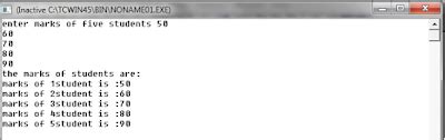 C Programs Write A Program In C To Input The Marks Of Five Students In An Array And Then