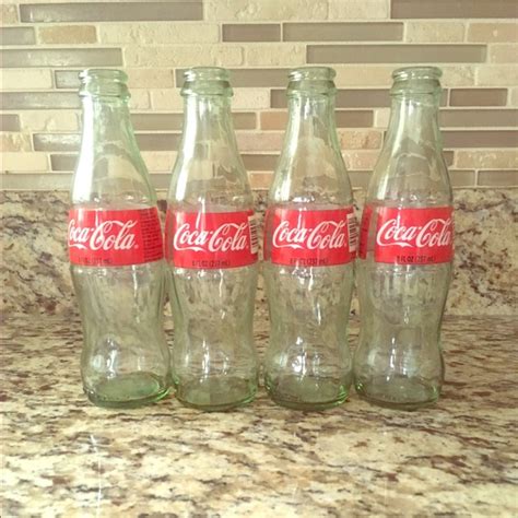Coca Cola Other 4 Empty Glass Coke Bottles Poshmark
