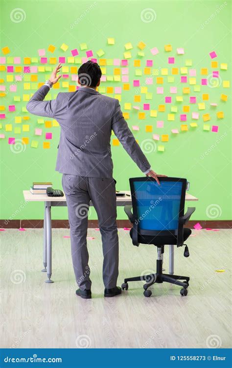 The Businessman With Many Conflicting Priorities Stock Image Image Of List Planning 125558273