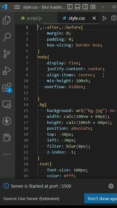 Blurry Loading By Using Javascript Html Css Js Project 7 Short
