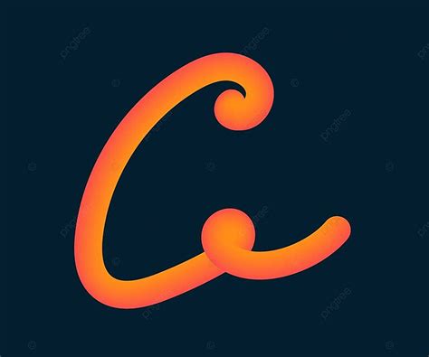Calligraphy Vector Illustration Of The Letter C In 3d Vector Tube Form Vector Typescript Sign