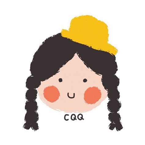 Q版简笔画头像 陈圈圈小头像 。【新浪微博陈圈圈】，【微信公众号：陈圈圈】