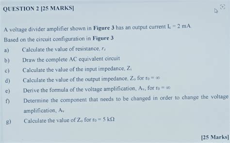 [solved] question 2 [25 marks] a voltage