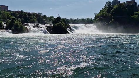 View Of Rhine Falls Rheinfallsthe Famous Rhine Falls In The Swiss Near