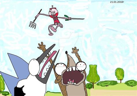 Mordecai And Rigby Furious Benson By Tulip Olsen 22 On Deviantart
