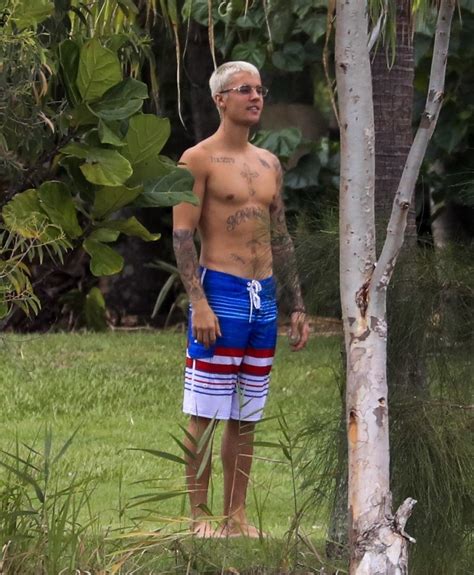 Exclusive Pictures Justin Bieber Goes For Naked Swim While Vacationing
