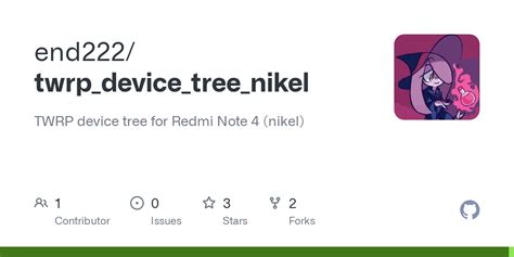 GitHub End Twrp Device Tree Nikel TWRP Device Tree For Redmi Note Nikel