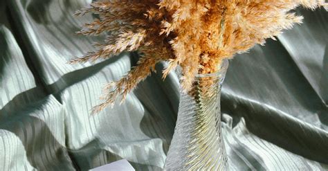 건조한 식물 고요한 광경 고요한 장식 구성 그림자 꽃 스타일링 꽃꽂이 녹색 배경 단순한 우아함 독서하는 드라이플라워 말린 꽃다발 문학 미니멀리스트