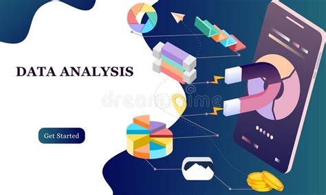 Modern Flat Design 3d Isometric Concept Of Big Data Analysis For Banner
