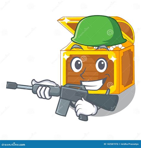 Army Treasure Underwater Isolated With The Mascot Stock Vector Illustration Of Company Funny