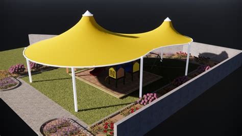 Double Conic Tensile Structure At Best Price In Hyderabad Ganinat Fabrications