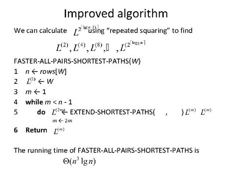 All Pairs Shortest Path Problem Motivation Solve An