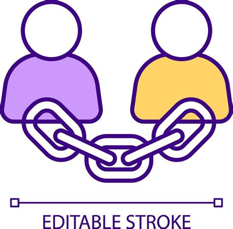 2d Editable Dependency Icon Representing Codependent Relationship