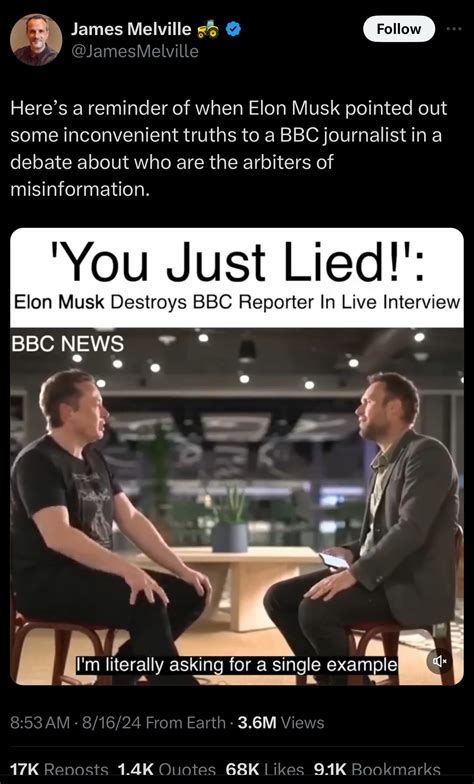 I Love That Elon Musk Stans Will Say That He DESTROYED The Bbc When