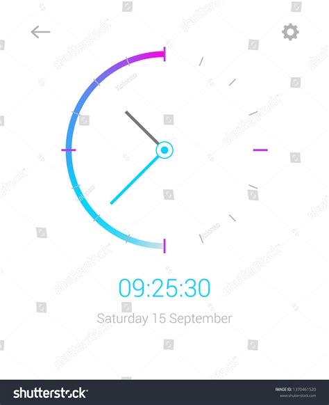 Clock Mobile App Concept Ui Design Stock Vector Royalty Free 1370461520 Shutterstock