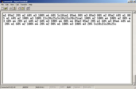 Hyperterminal Of Windows® Showing The Text Messages Sent By The Dc