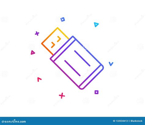 Usb Flash Drive Line Icon Memory Stick Sign Vector Stock Vector Illustration Of Accessory