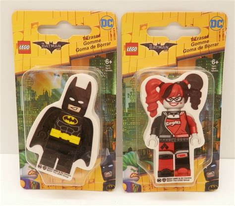 Lego Batman And Harley Quinn Eraser Pair New In Pack Ebay