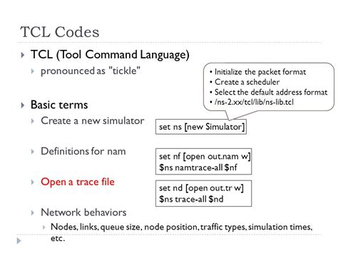 NS Training Introduction NS Network Simulator Generation Latest Release