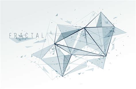 낮은 폴리 입자 추상 벡터 배경 다각형 프랙탈 디자인 연결된 선이 있는 3d 치수 요소 메쉬 오브젝트 기술 및 과학 테마 3차원