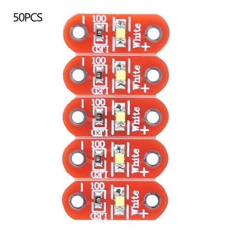 50 Pcs Lilypad Led Module White Wearable Surface Mounted Led Diy Kit