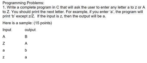Solved Programming Problems Write A Complete Program In Chegg