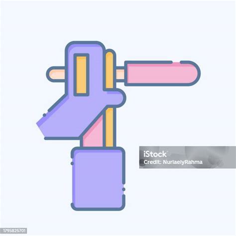 아이콘 전극 홀더 3 용접기 장비 기호와 관련이 있습니다 낙서 스타일 심플한 디자인 편집 가능 간단한 일러스트레이션 공장 산업