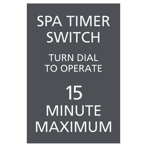Spa Timer Switch Identity Group
