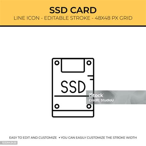 Ssd 카드 한 줄 아이콘 0명에 대한 스톡 벡터 아트 및 기타 이미지 0명 Cpu 개념 Istock