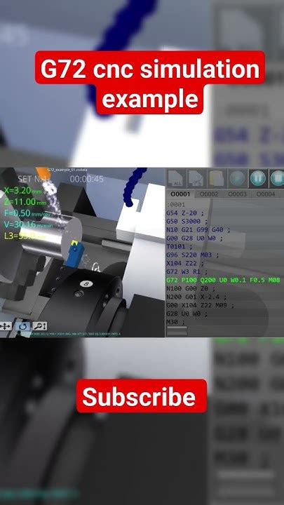 cnc simulation g72 facing cycle example cnc cncsimulation