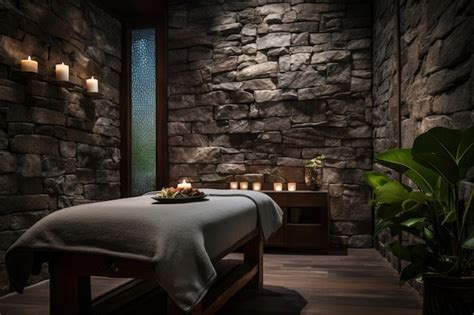 Plant Spa Architecture Illuminated Premium Ai Generated Image