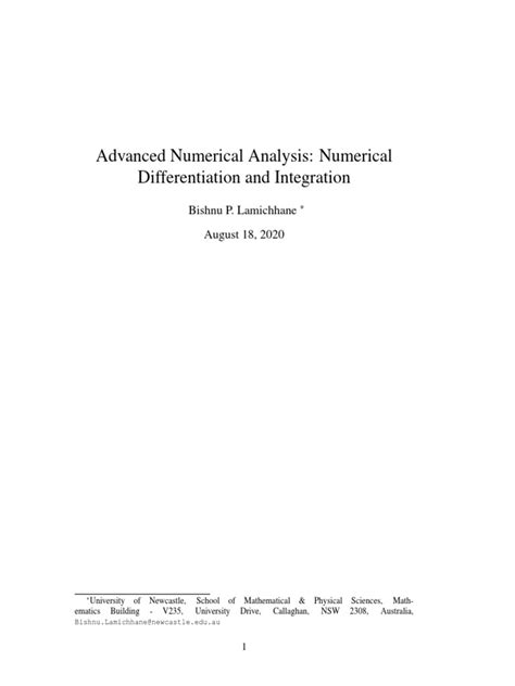 Numerical Differentiation And Integration Approximating Derivatives And Integrals Through
