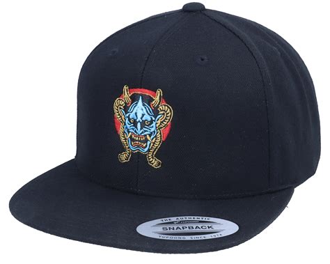 Oni Demon Mask Black Snapback