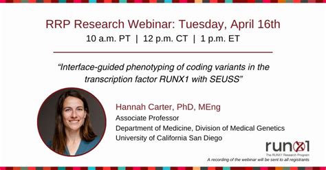 Runx1 Research Program On Linkedin Researchwebinar Runx1