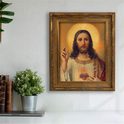 Antique Sacred Heart In Assorted Frames Outlet Sale Catholic To The