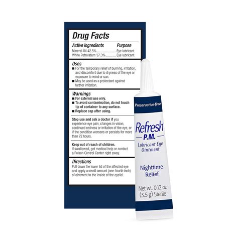 Refresh Pm Lubricant Nighttime Eye Ointment 3 5g Relief Dryeye Rescue