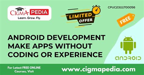 Android Development Make Apps Without Coding Or Experience In CIGMA Pedia