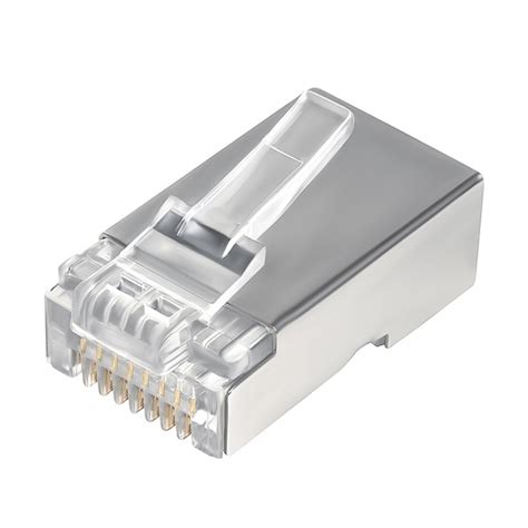 Gcr Коннектор Rj 45 Cat 6 экранированный никелированный 10 шт купить с доставкой по