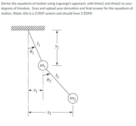 Solved Derive The Equations Of Motion Using Lagranges