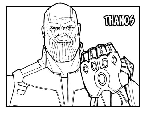 Thanos Infinity Gauntlet Coloring Pages
