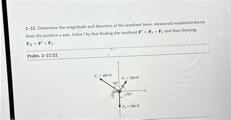 2 22 Determine The Magnitude And Direction Of The