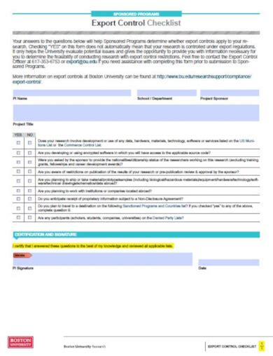 12 Control Checklist Templates PDF Google Docs Word Pages
