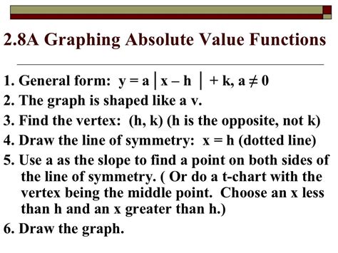 2 8 B Absolute Value Functions