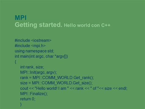 Programación con Paso de Mensajes MPI página