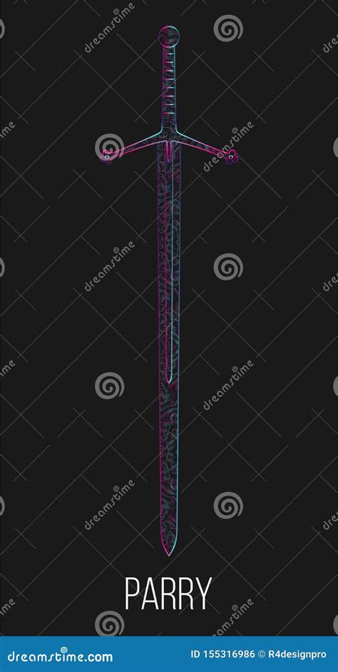 Claymore Sword Logo Template Cartoon Vector 216185857