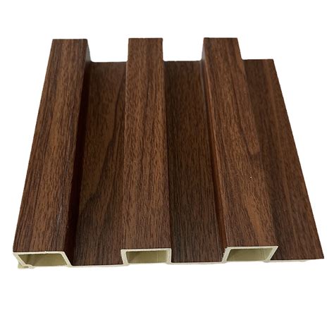 Wood Color Wpc Wall Panel Cladding Wpc Fluted Wall Panel Wpc Board