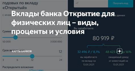 Вклады банка Открытие для физических лиц виды проценты и условия Карты Банков Дзен