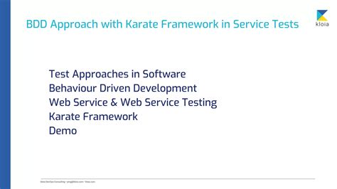 Bdd Approach With Karate Framework In Service Tests Ppt