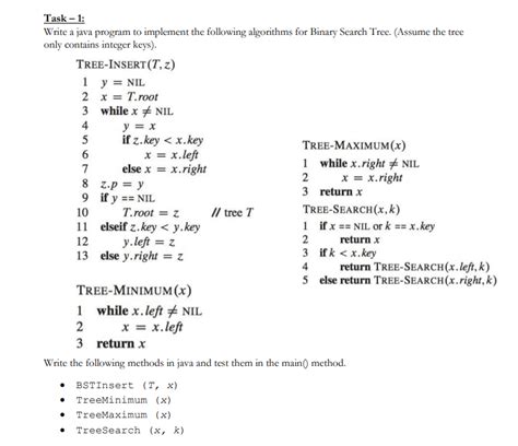 Task 1 Write A Java Program To Implement The Chegg Com